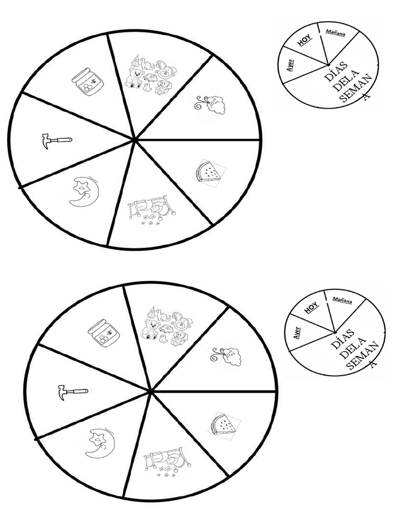 Ruleta de Días de la Semana para Imprimir | PDF