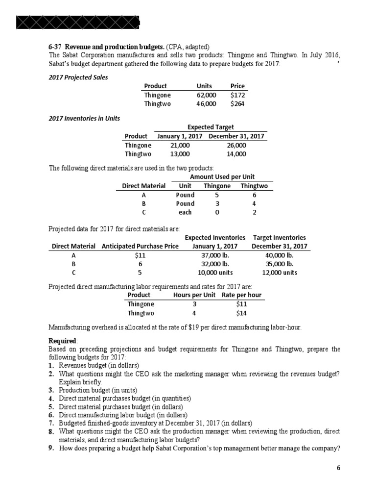 Homework - Chap 6 | PDF | Inventory | Business Process