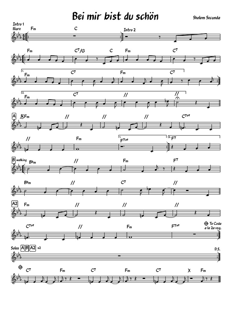 Bei Mir Bist Du Schon | PDF