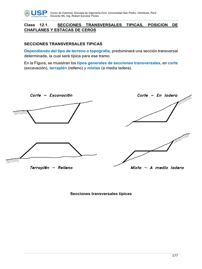 Clase 12.1 Secciones Transversales Tipicas | PDF