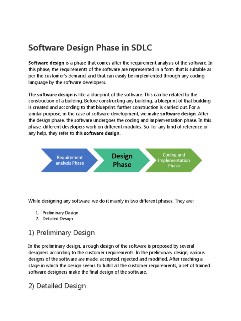 A Comprehensive Overview of the Software Design Phase in the System ...