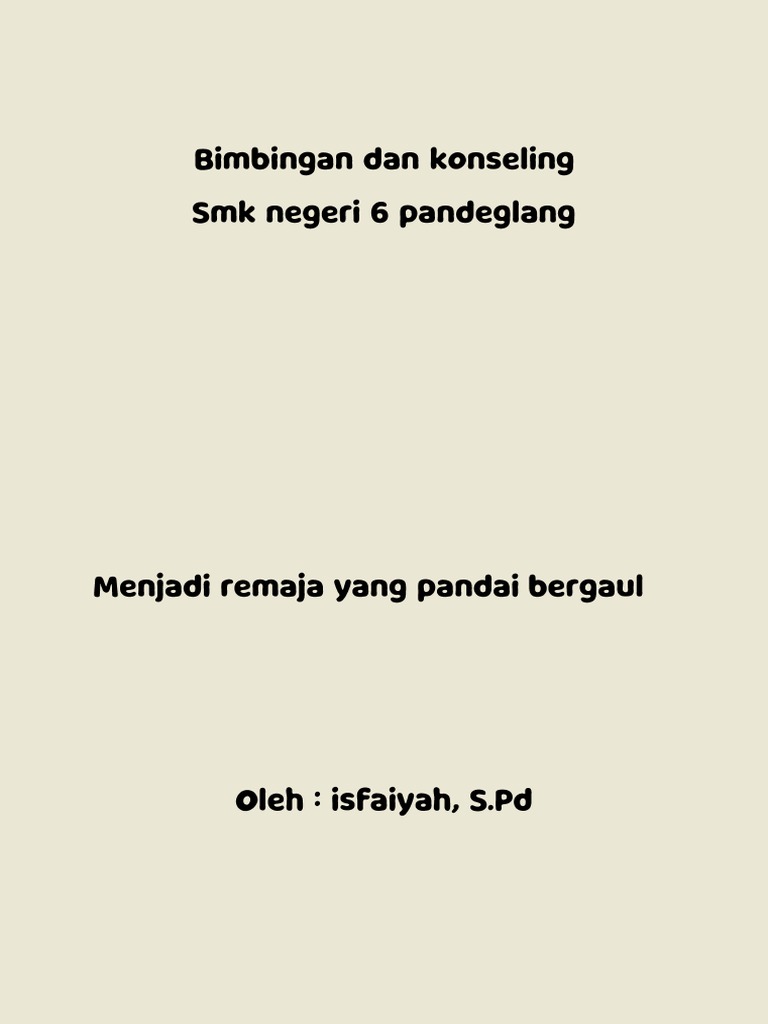 Tips Membangun Kemampuan Sosial Remaja | PDF