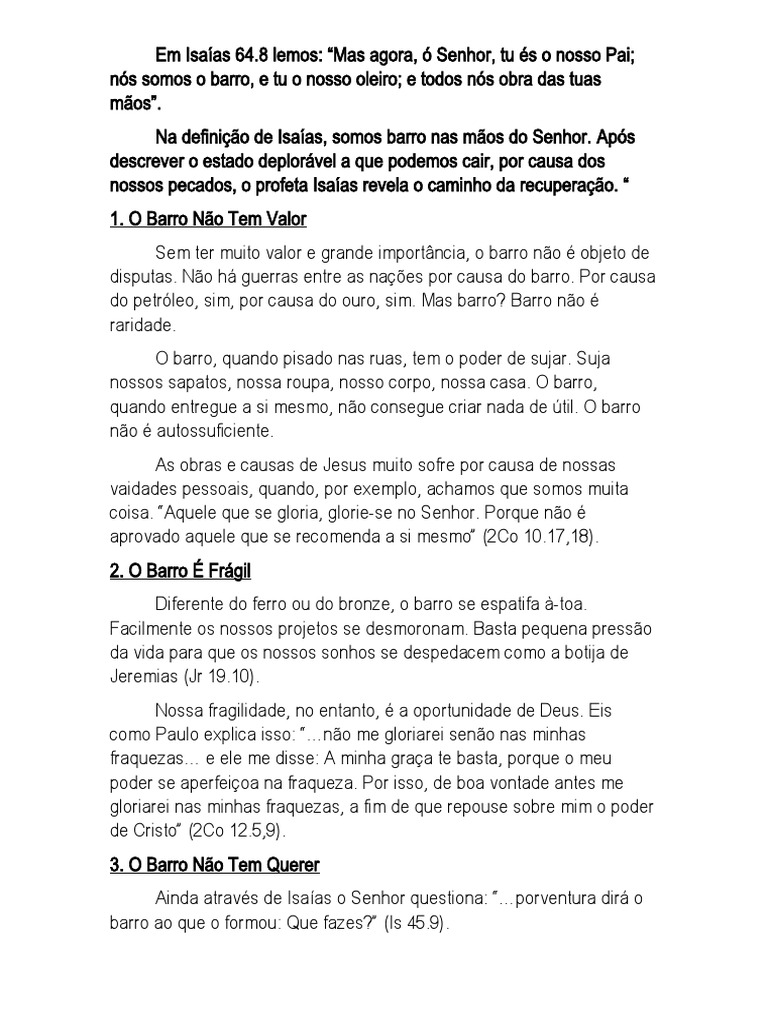 Vaso E Oleiro Pdf Jeremias Cerâmica