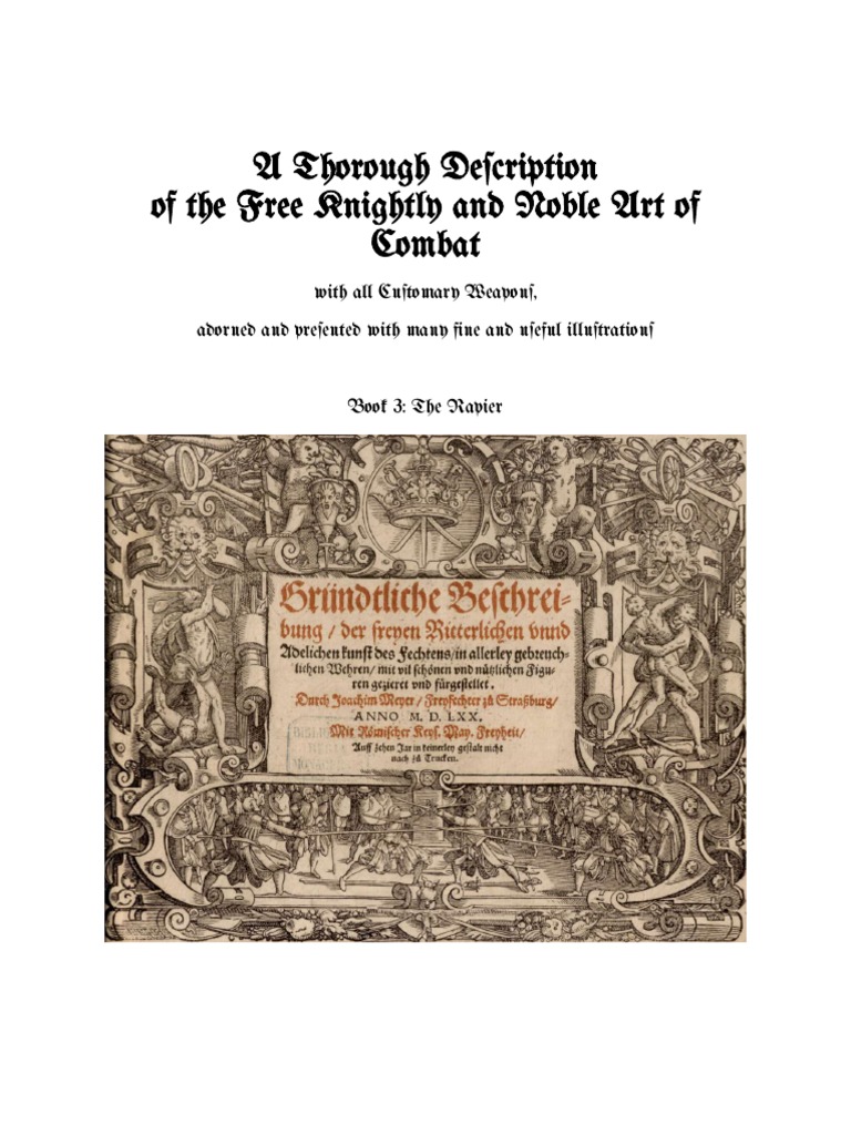 Joachim Meyer Rapier of 1570 | PDF | Anatomical Terms Of Motion | Foot