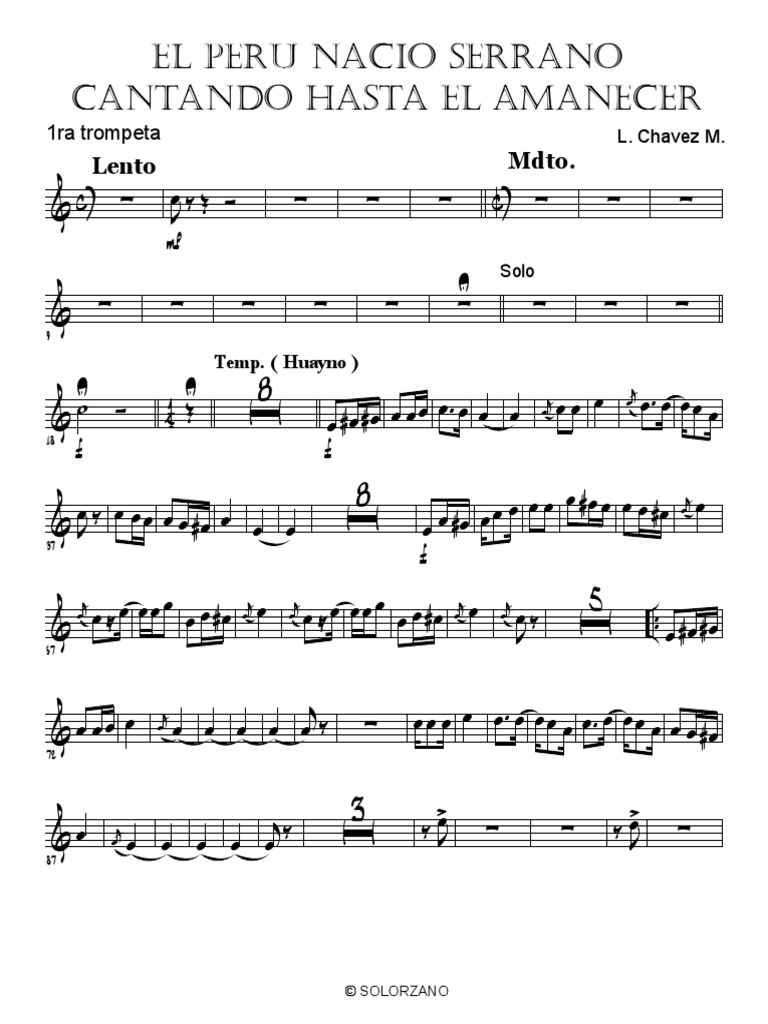 9 .-El Peru Nacio Serrano 1ra Trompeta | PDF