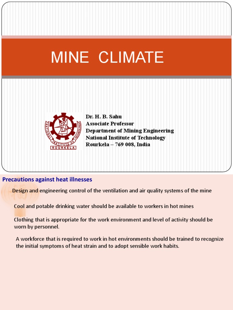 Mine Climate | PDF | Heat Exchanger | Refrigerator