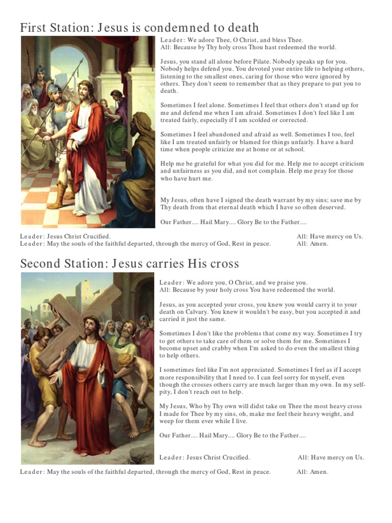 Stations of the Cross Reflections | PDF | Crucifixion | Jesus