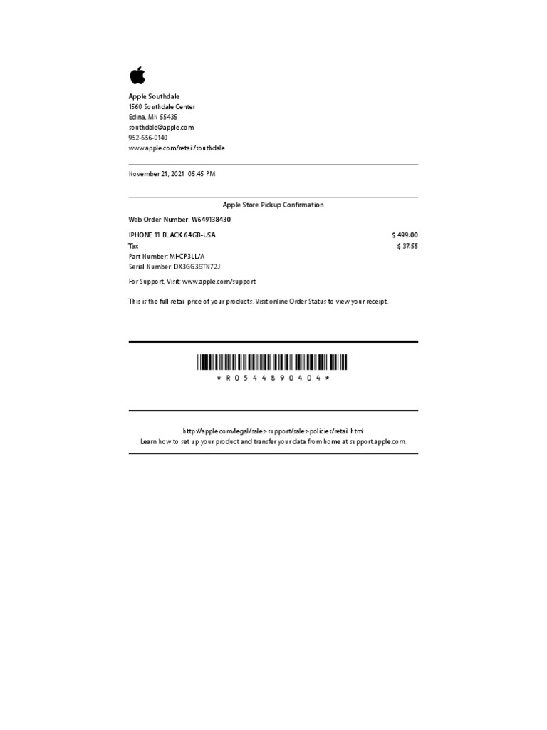 Boleta Iphone 11 | PDF