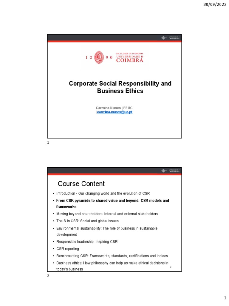 2 - CSR Models and Frameworks | PDF | Corporate Social Responsibility | Economies