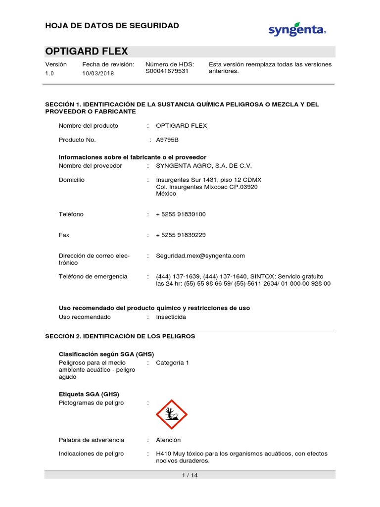 Optigard Flex HS | PDF | Agua | Reciclaje