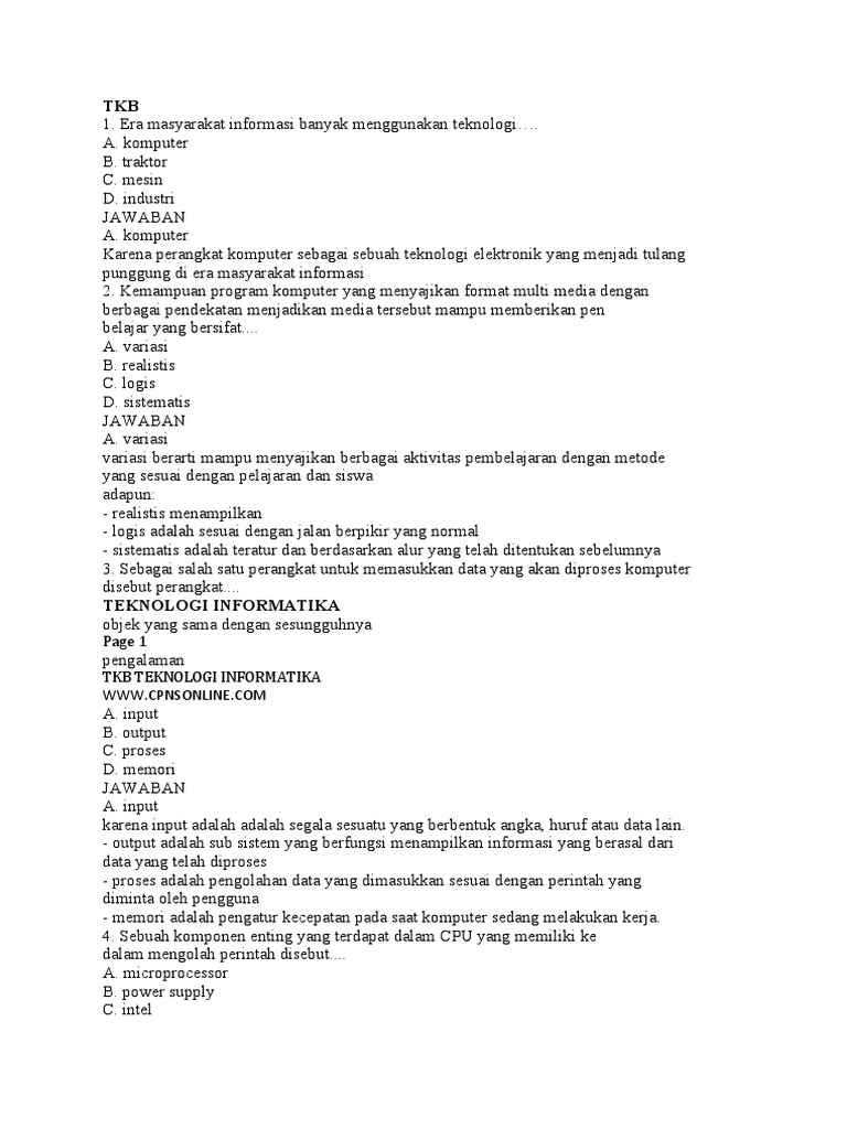 Teknologi Informatika | PDF | Komputer