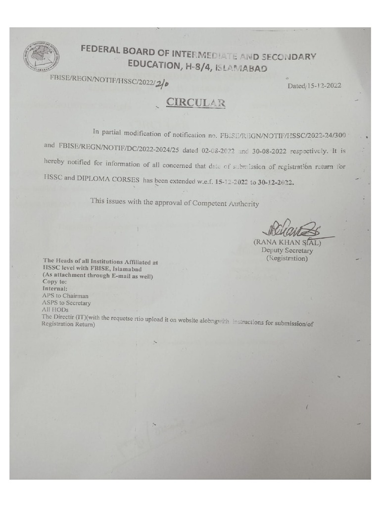 Circular Date Extend | PDF