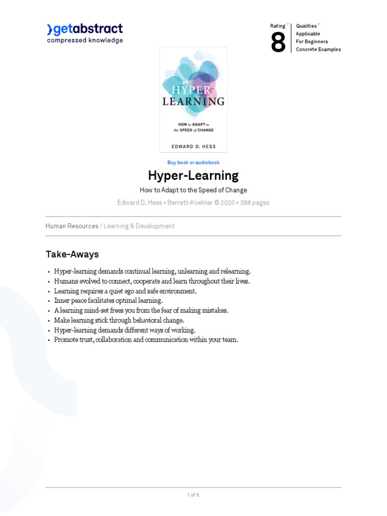 Hyper Learning Hess en 44987 | PDF | Learning | Thought