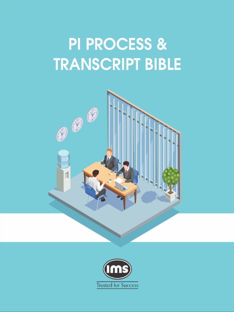 PI Process and Transcript Bible | PDF | Technical Analysis | Foods