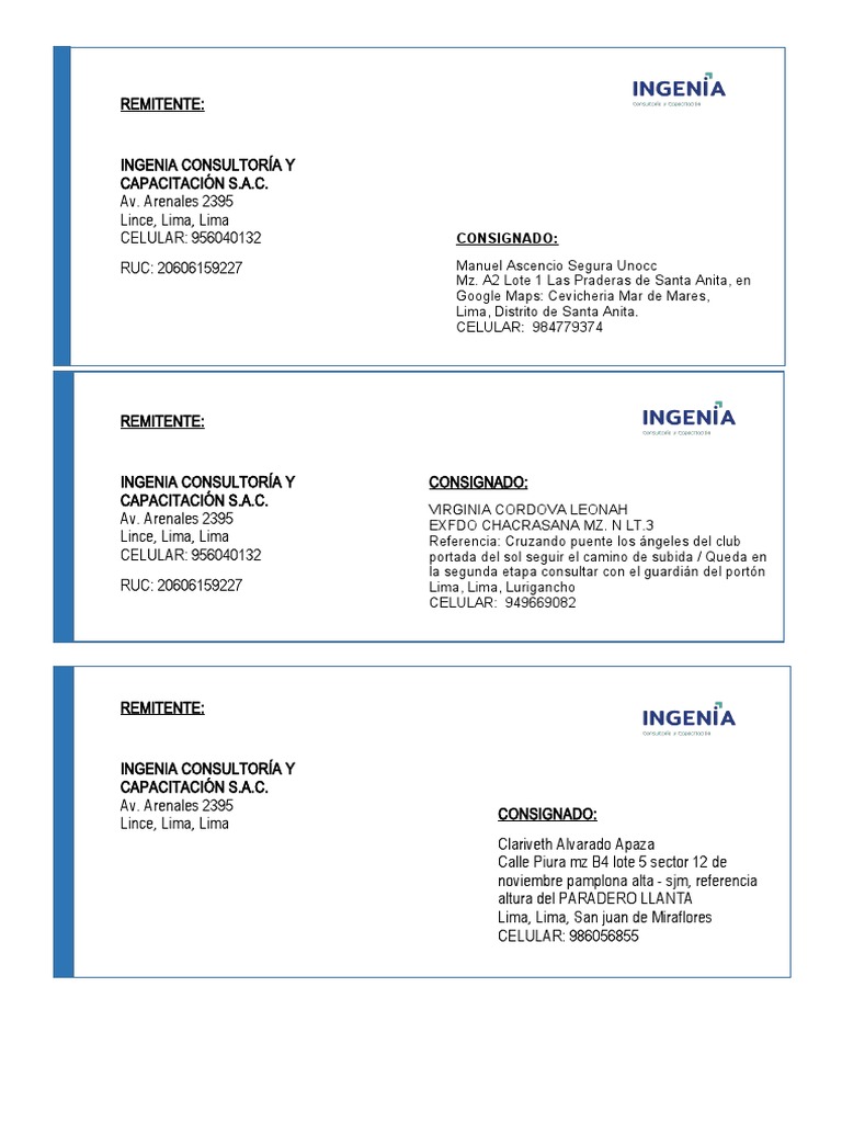 Etiquetas Olva | PDF