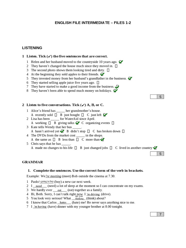EF Inter Files 1-2 | PDF | Foods | Poverty