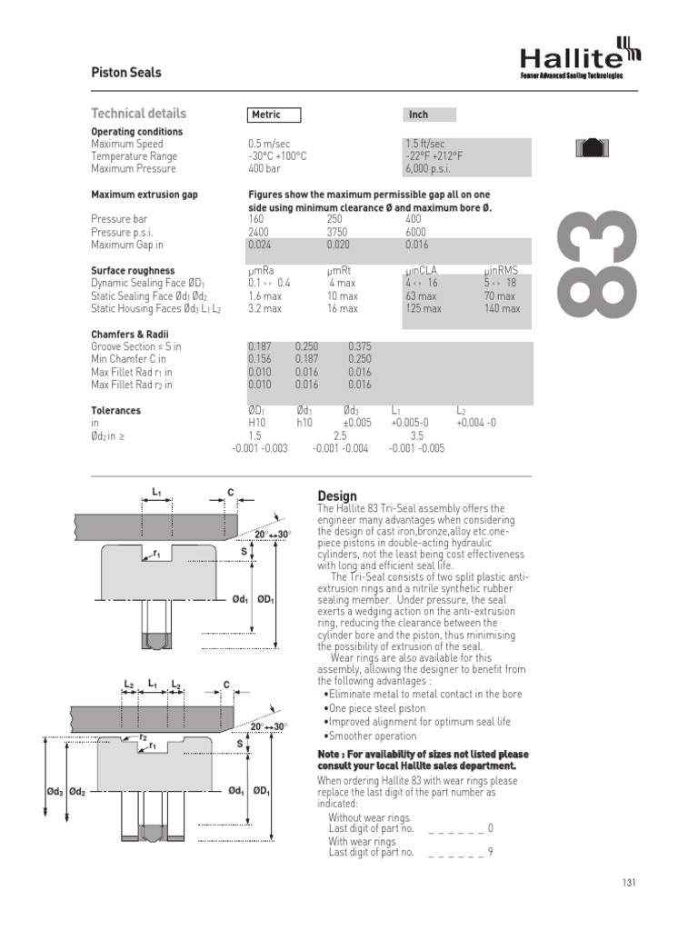 Technical Details: Piston Seals | PDF | Piston | Vehicle Parts