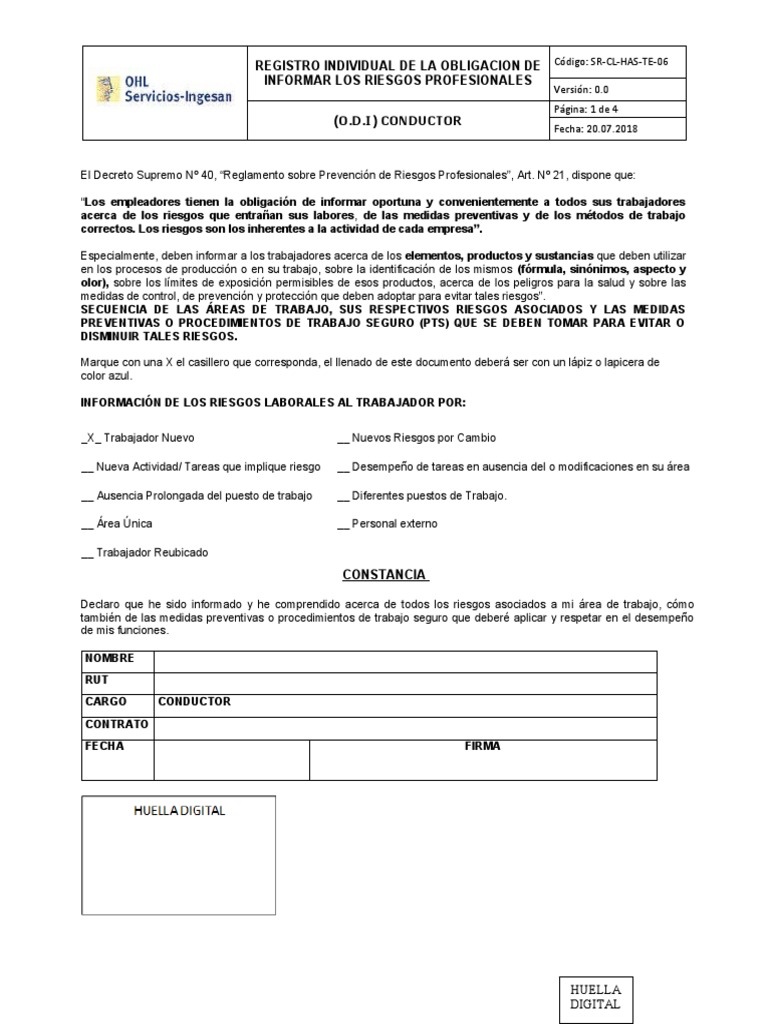 Sr-Cl-Has-Te-06 Odi Ohl (Conductor) | PDF | Quemar | Fertilizante