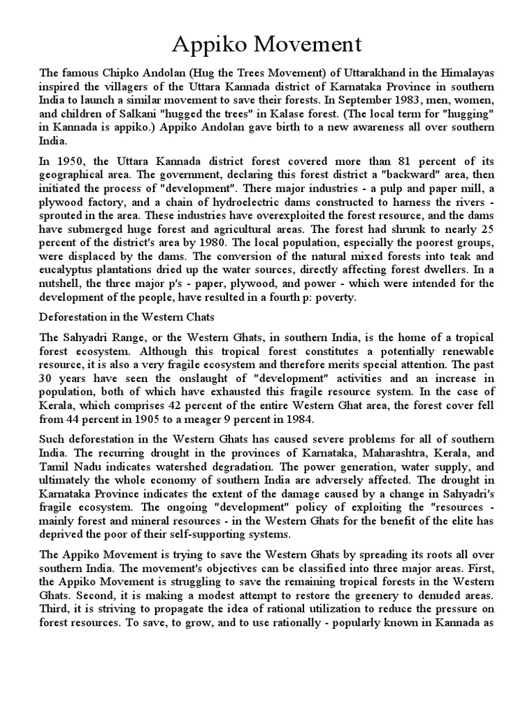 Appiko Movement | PDF