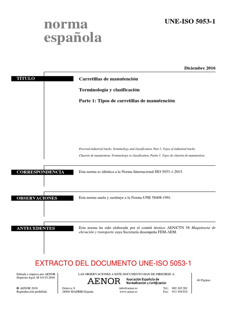 (Ex) Une Iso - 5053 1 2016 | PDF | Tecnología