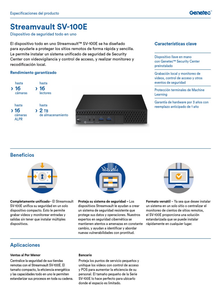 Streamvault SV 100e | PDF | Hardware de la computadora | USB