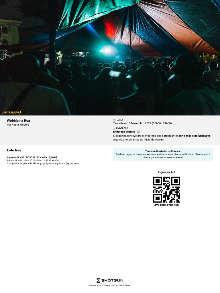 Festa Wobble na Rua: Detalhes do Evento e Ingresso Gratuito | PDF