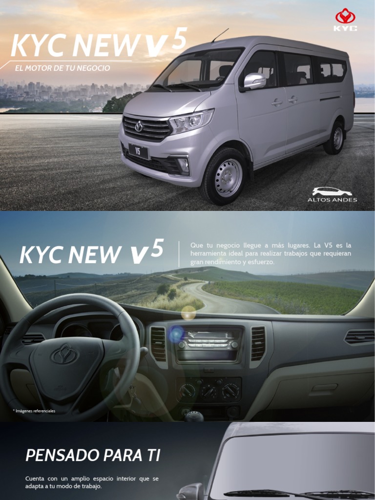 Minivan KYC V5: Especificaciones y Confort | PDF | Vehículo de motor ...