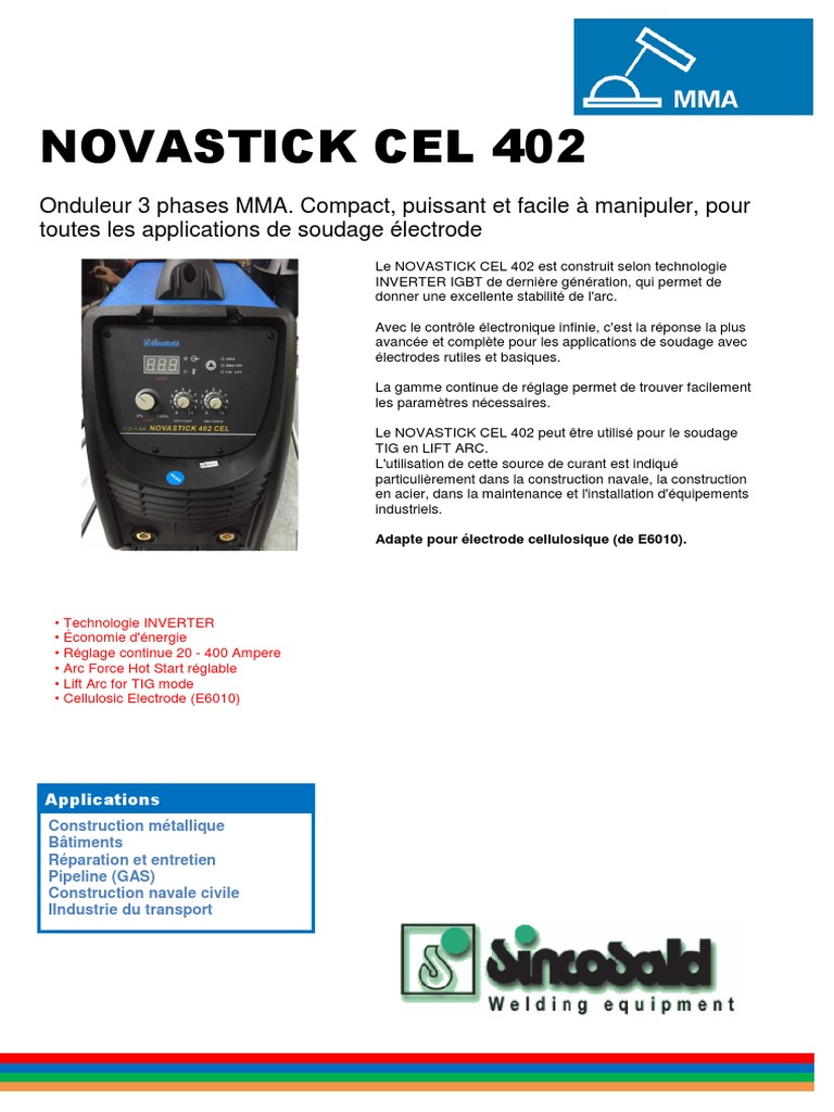 Novastick 402 Cel FR | PDF | Soudage | Construction