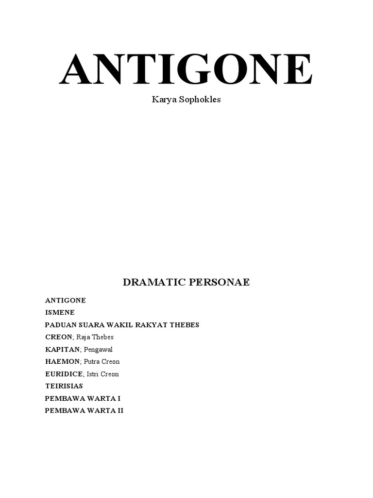 Sophokles Antigone | PDF