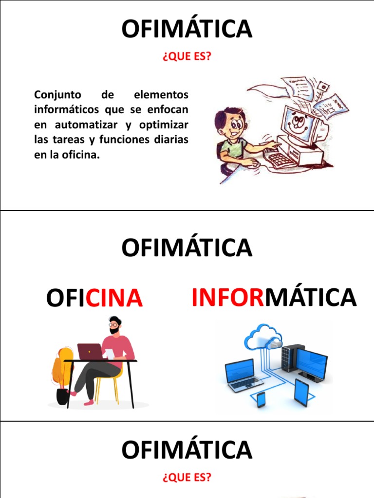 Elementos y funciones de la ofimática | PDF | Informática | Hardware de ...