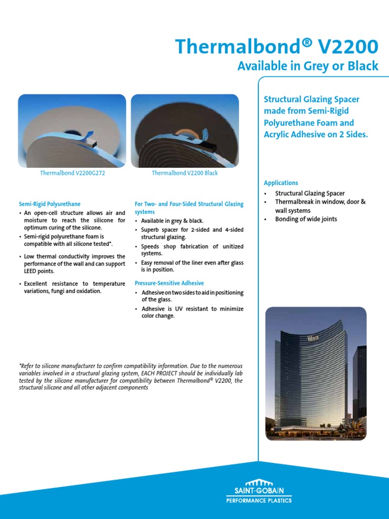Thermalbond - v2200 Spec Sheet | PDF | Silicone | Polyurethane