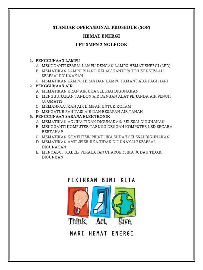 Sop Hemat Energi | PDF