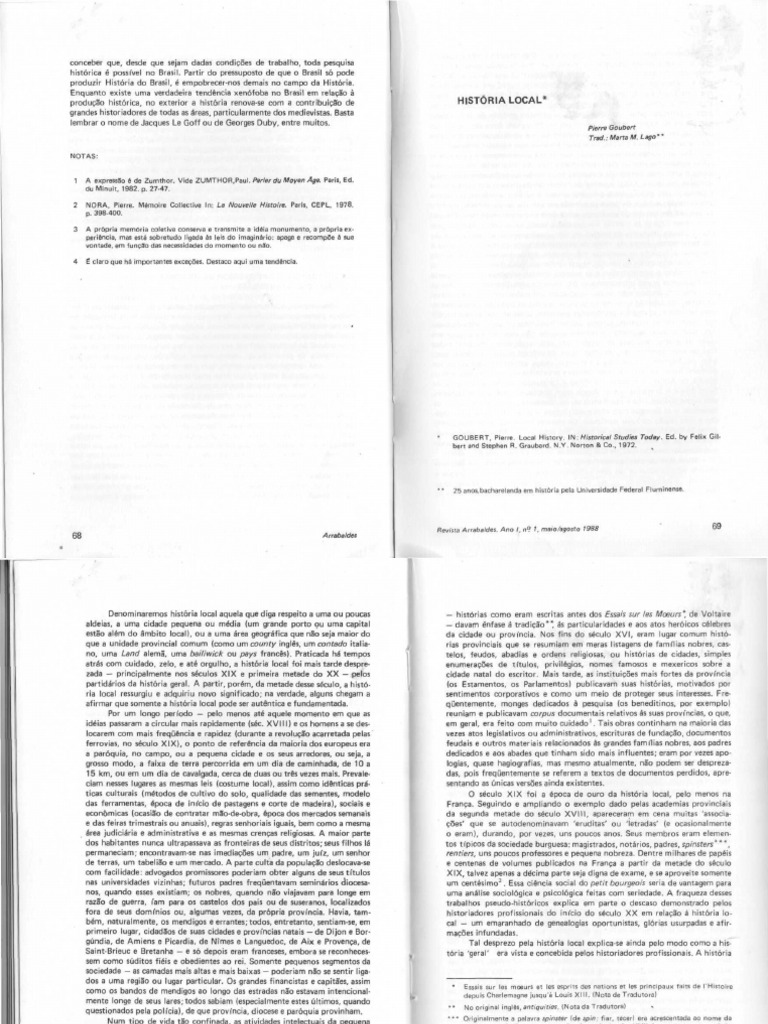 História Local Por Pierre Goubert | PDF | França | Geografia