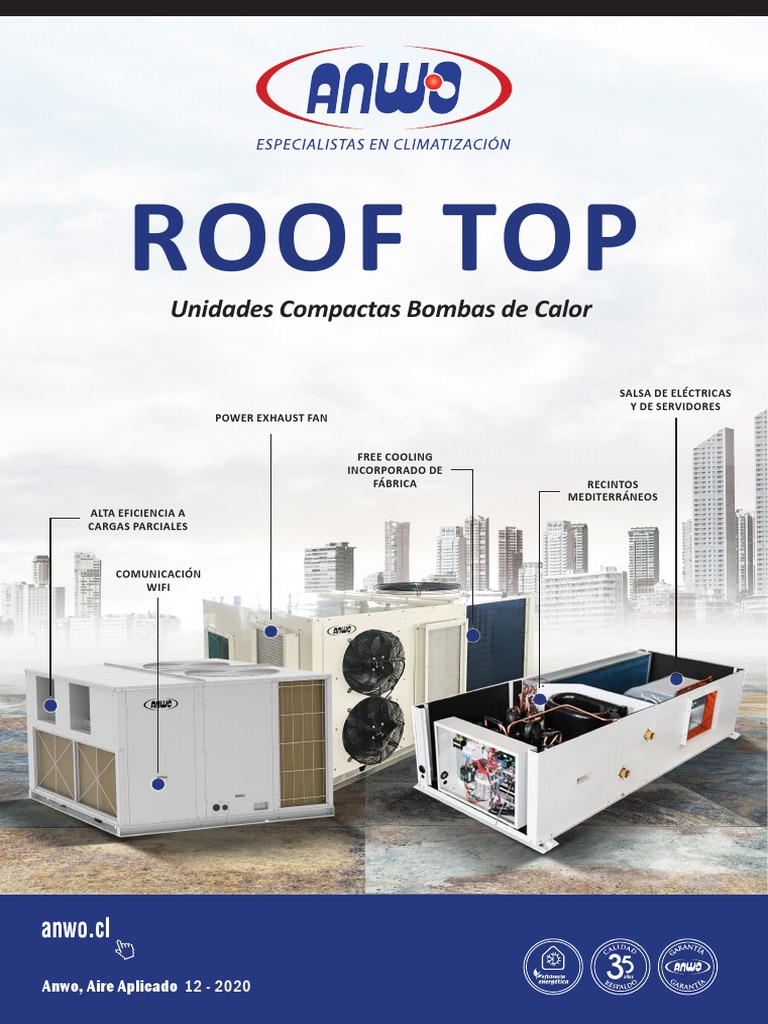 Unidades Roof Top Inverter Anwo | PDF | Ingenieria Eléctrica | Electricidad