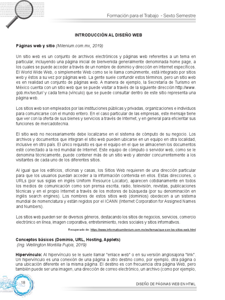 Lectura 2. Coceptos Básicos de Un Sitio Web | Descargar gratis PDF ...