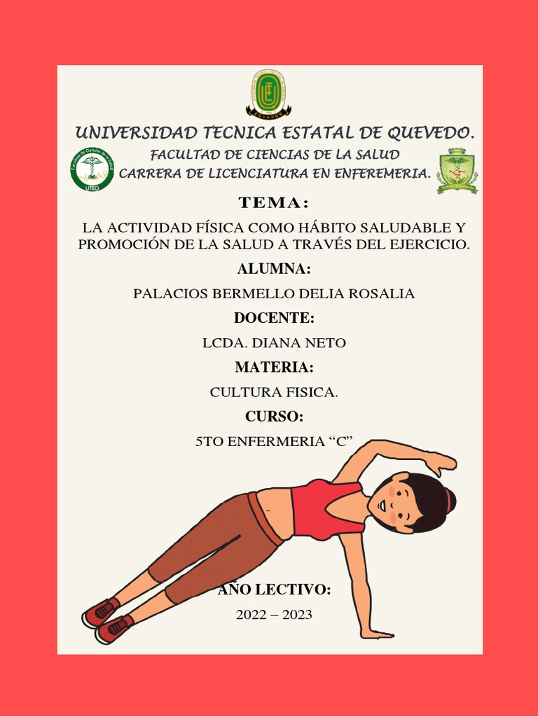 Actividad Física Como Hábito Saludable y Promoción de La Salud A Través Del Ejercicio. | PDF ...