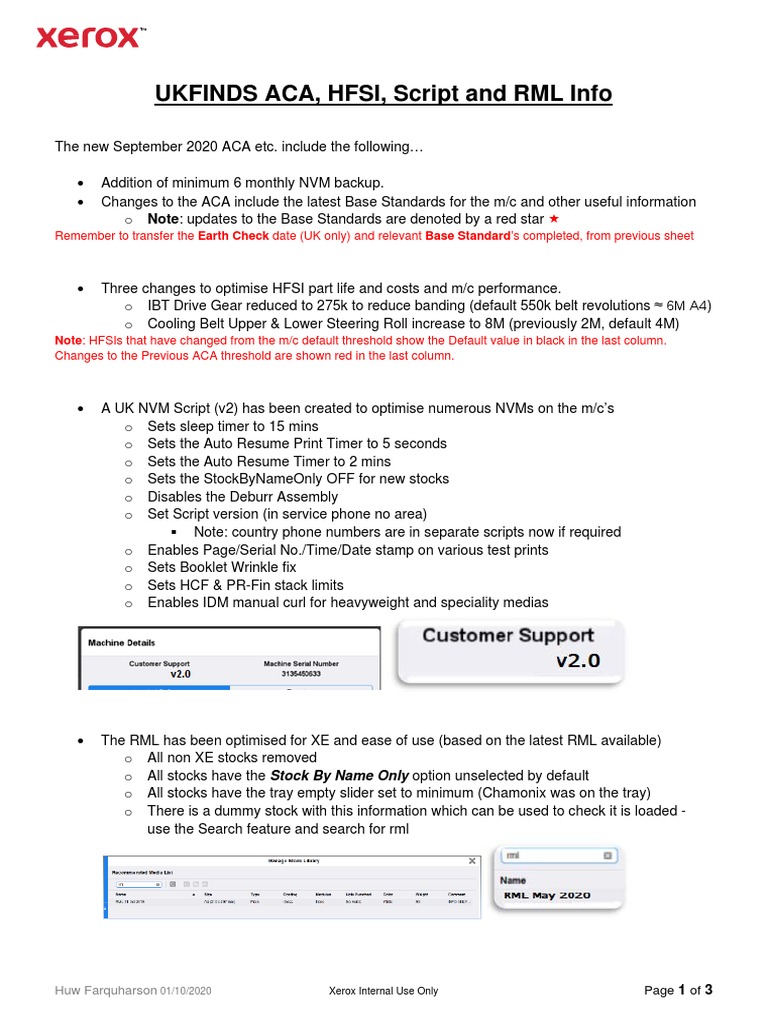 Instructions & Info - ACA, HFSI, Script & RML (011020) | PDF | Information Technology Management ...