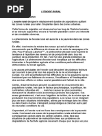 Exode Rural : Définition et Solutions | PDF | Zone rurale | Agriculture