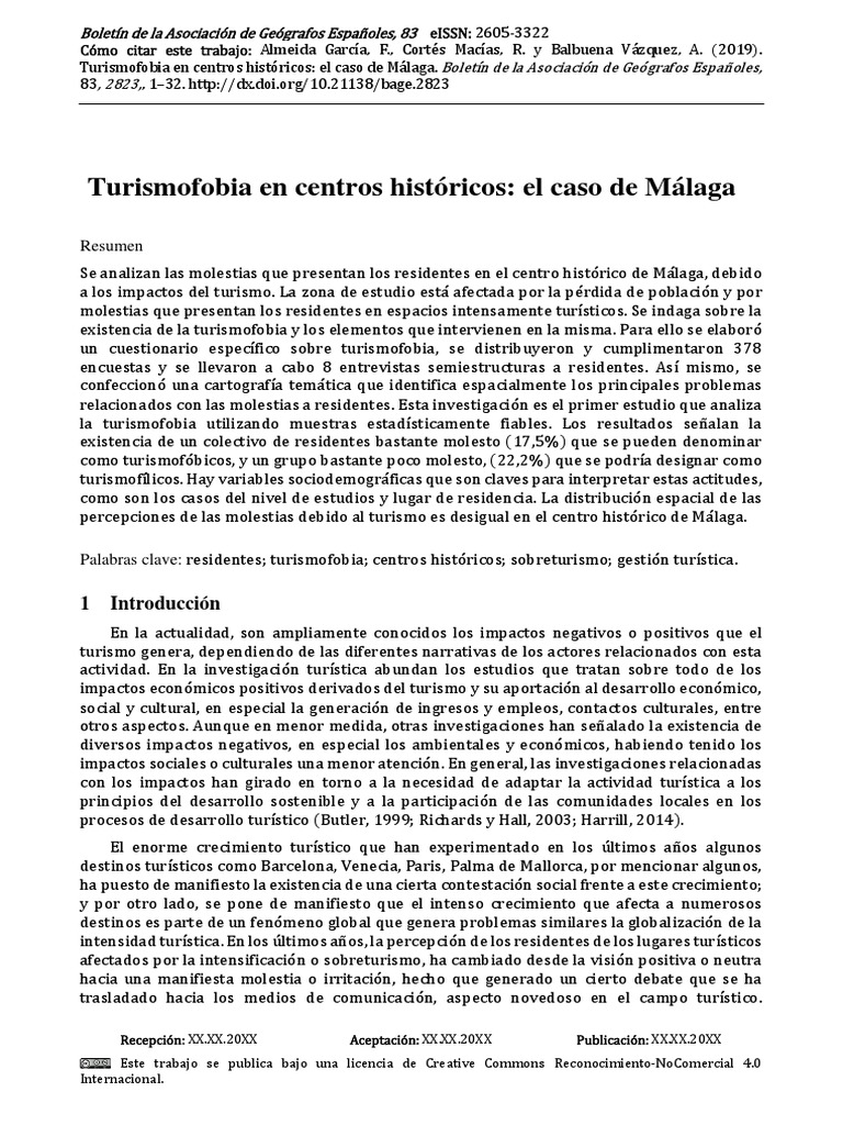 Almeida Et Al 2019 | Descargar gratis PDF | Turismo | Globalización