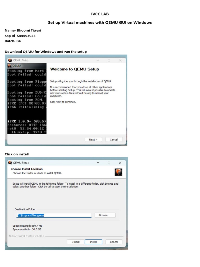 QEMU GUI Setup Guide for Windows | PDF | Technology & Engineering