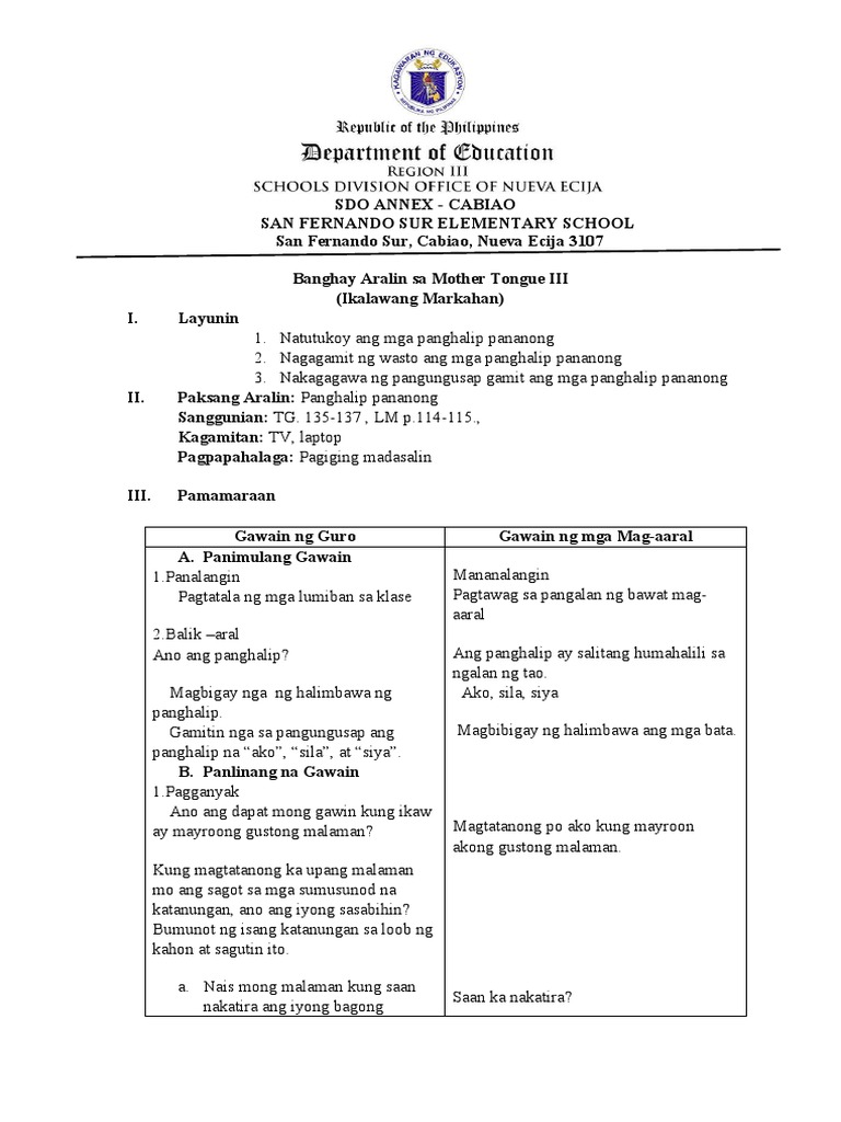 COT (MTB) Second Grading | PDF