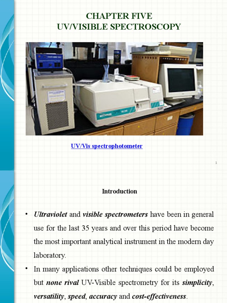 Chapter 5 Principle and Application of UV and Visible Spectros | PDF ...