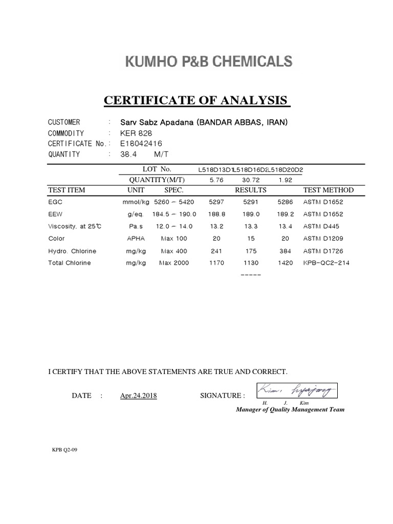 6 Epoxy Resin KER 828 | PDF
