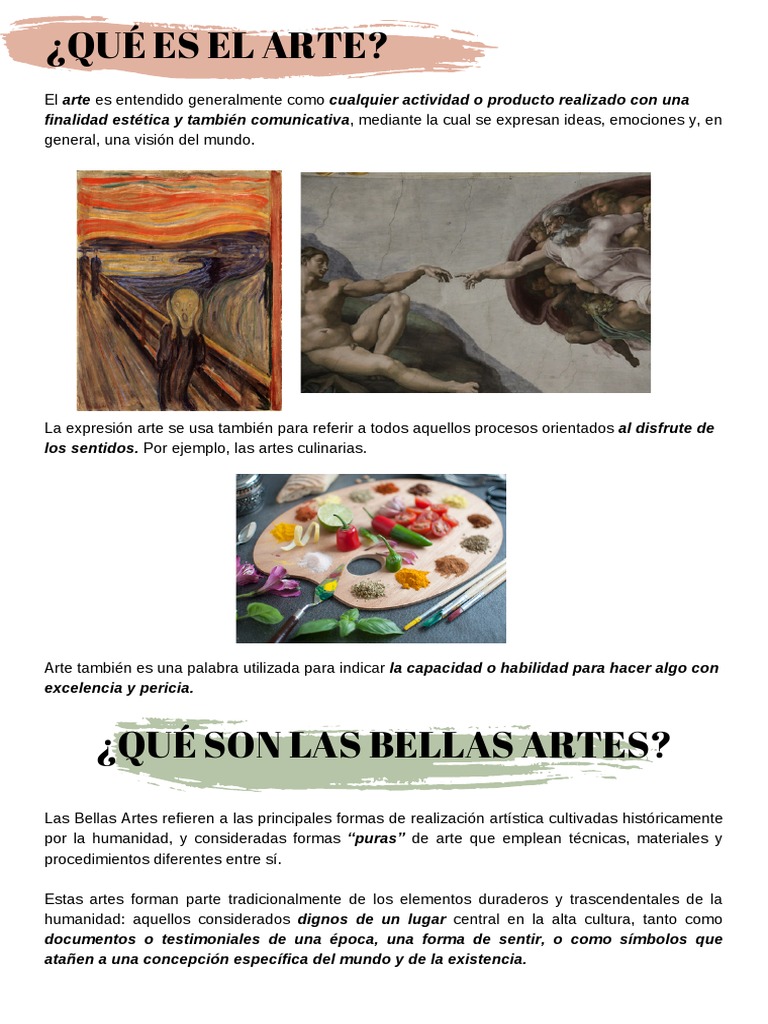¿QUÉ ES EL ARTE El Arte _es Entendido Generalmente Como Cualquier ...