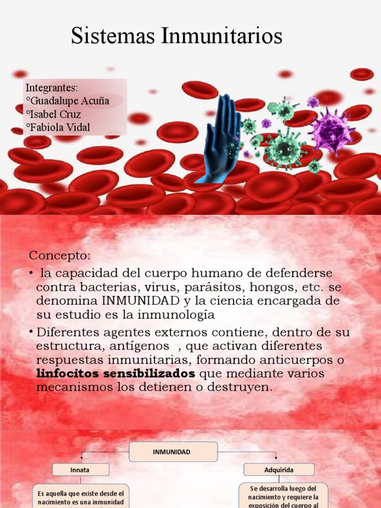 Presentación1 Sistema Inmunitario | PDF | Sistema inmune | Linfocitos
