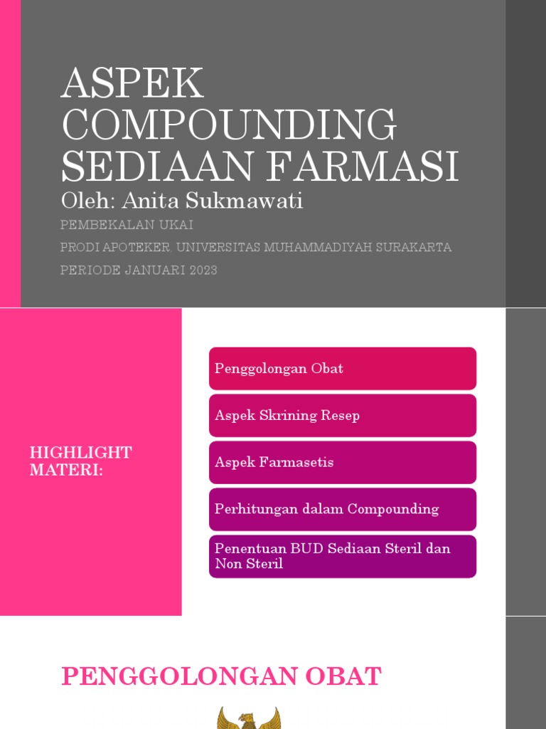 Pembekalan UKAI Aspek Compounding | PDF