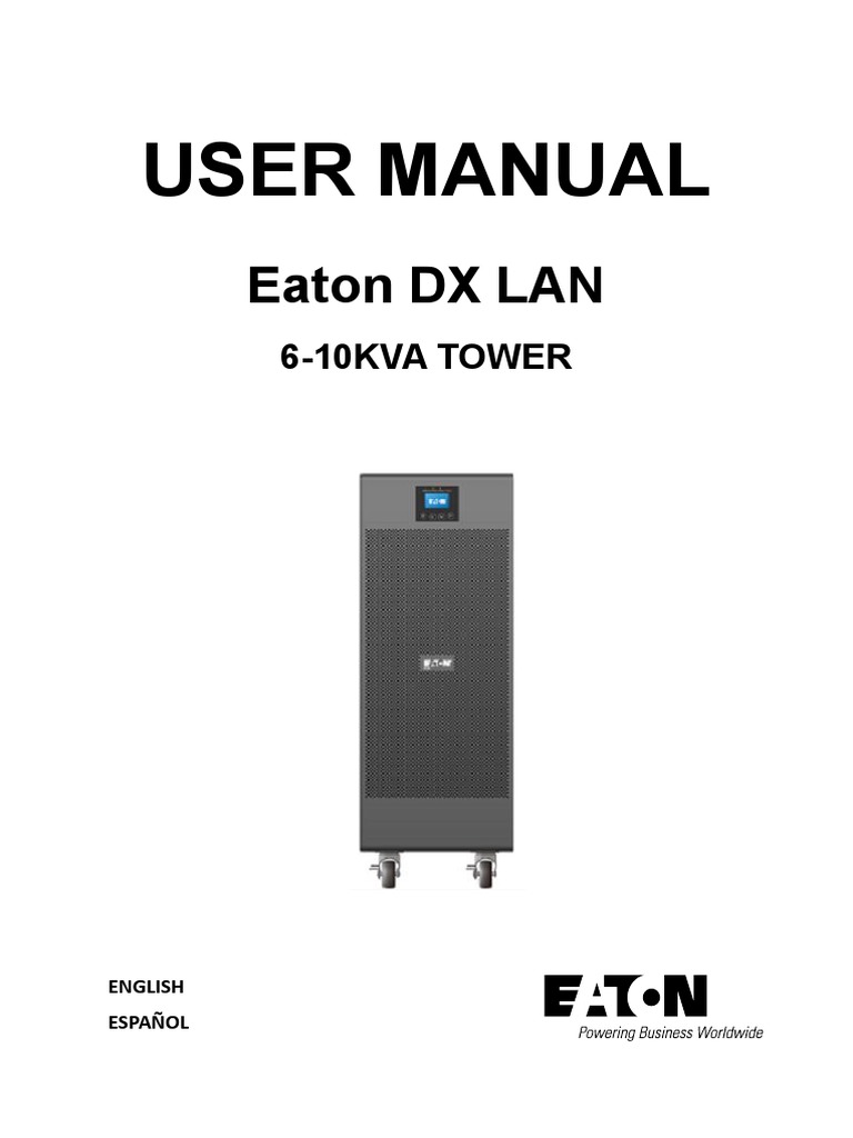 Eaton DX 6-10K LAN Manual de Usuario | PDF | Mains Electricity | Power Inverter