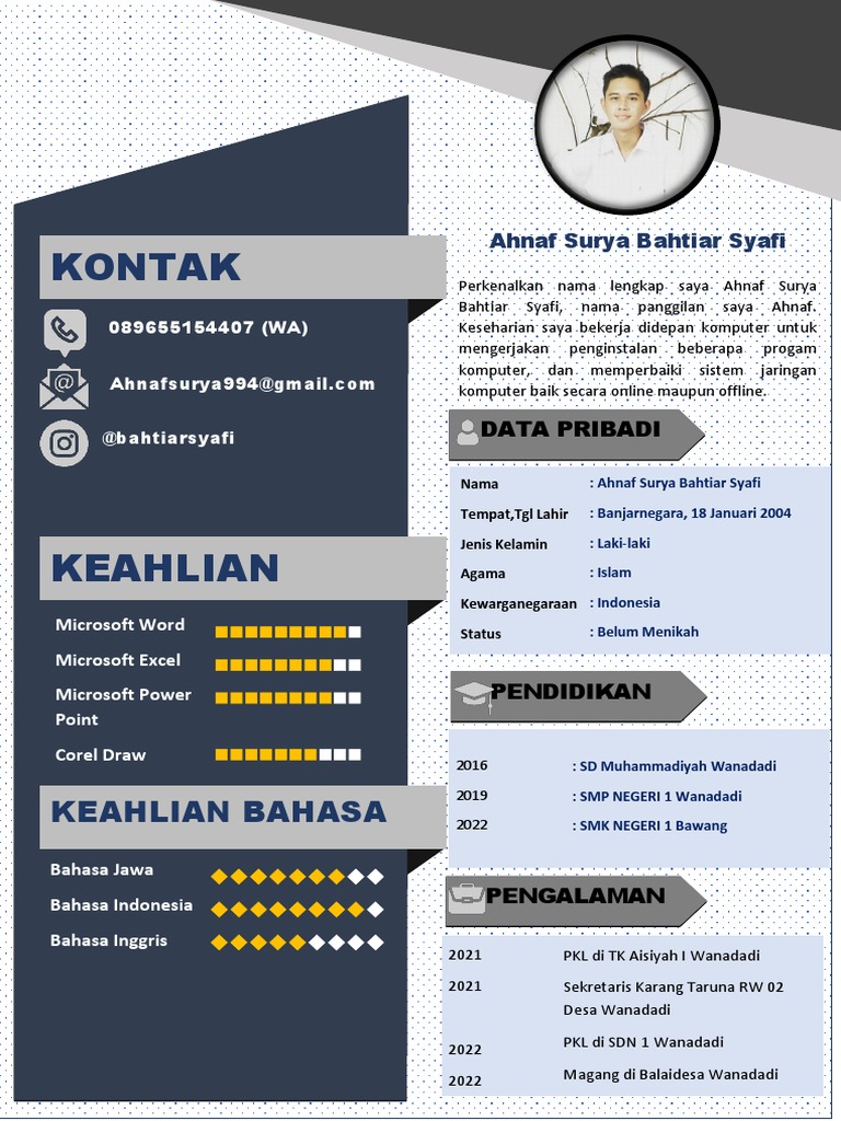 CV Ahnaf | PDF