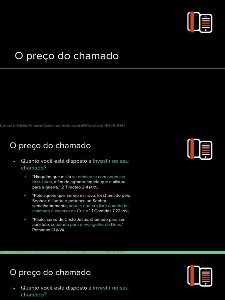 O Preco Do Chamado | PDF | Jesus | Primeira Epístola aos Coríntios