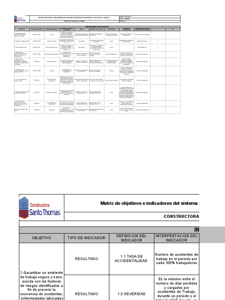 Matriz de Objetivos y Metas | PDF | Ciencias de la Salud